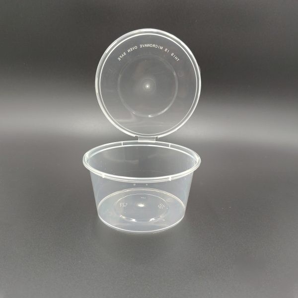Plastic Tub with attach lid – 450ml – Glasspack.lk